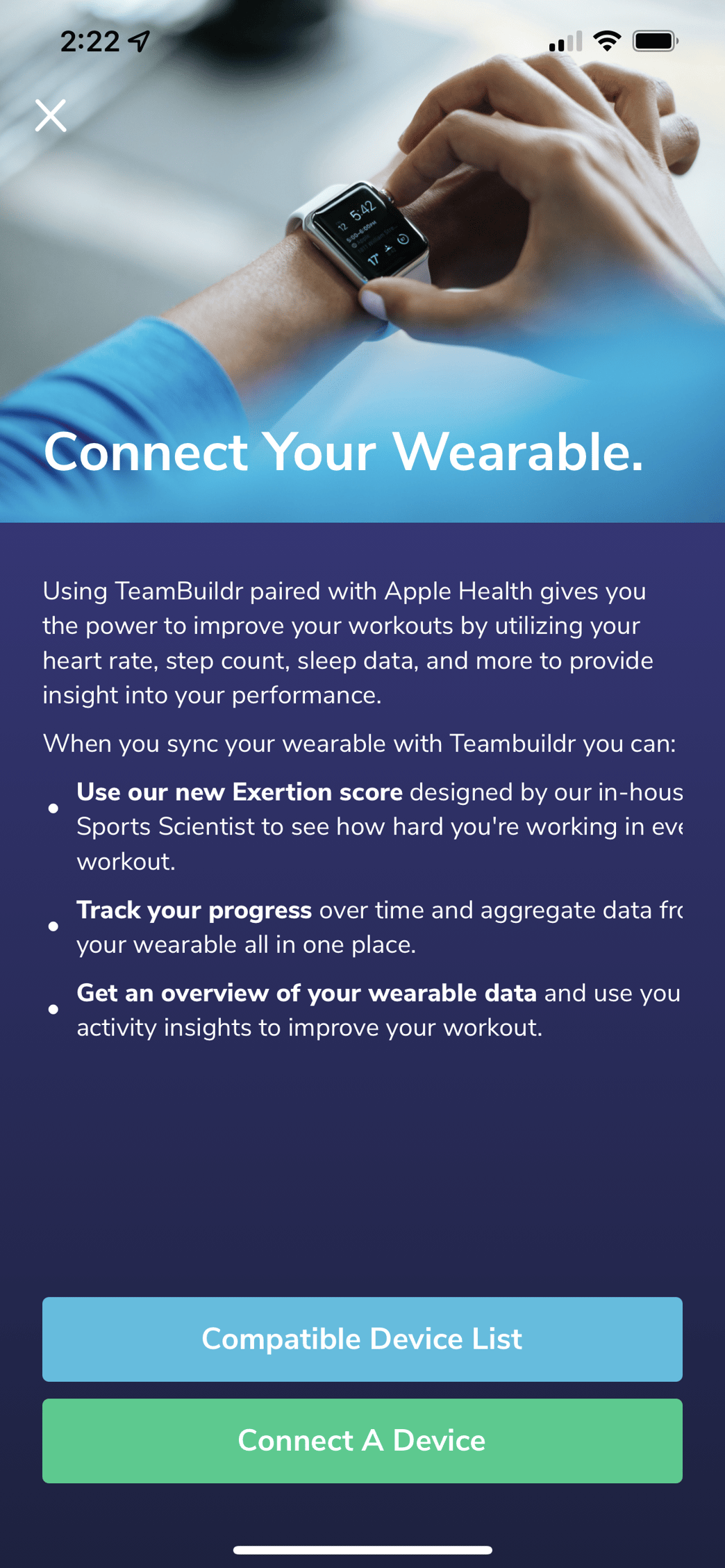 Phase 1 Wearables Integration: Enhancing TeamBuildr